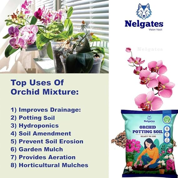 Premium Orchid Potting Soil Mix | Lightweight, Well-Draining Blend for ...